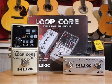 NuX Loop Core Deluxe Bundle Silber Grau Reverb