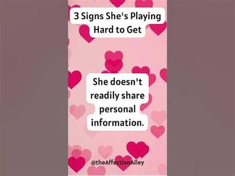 3 Signs She's Playing Hard to Get... #HardToGet #DatingGame #Shorts 🕵️‍♂️💖 - YouTube