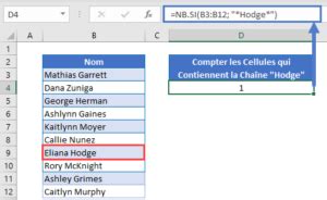 Compter les Cellules qui Contiennent un Texte Spécifique dans Excel et
