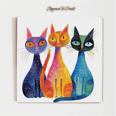 Cat Art Print Cat Print Cat Wall Art Cat Wall Decor Cat Wall