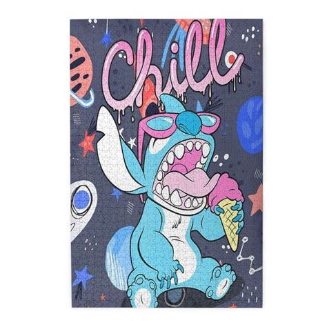 Jigsaw Puzzle Stitch Picture Puzzle Lilo And Stitch Wooden Puzzles Fun