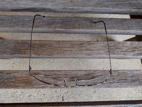 Oleg Cassini Brown Semi Rimless Wire Metal Eyeglasses Gem