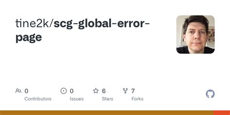 GitHub Tine K Scg Global Error Page