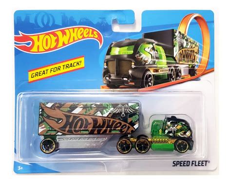 Грузовик трейлер hot wheels track trucks speed fleet від mattel ...