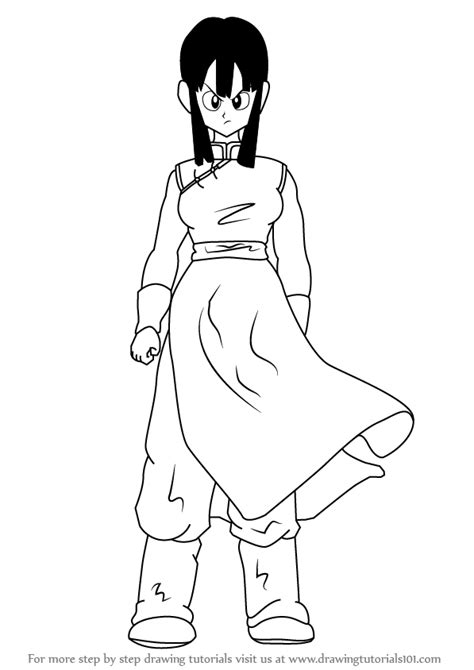 How To Draw Chi Chi From Dragon Ball Z Dragon Ball Z Step By Step