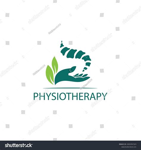 Flat Physiotherapy Logo Design Vector Stock Vector Royalty Free