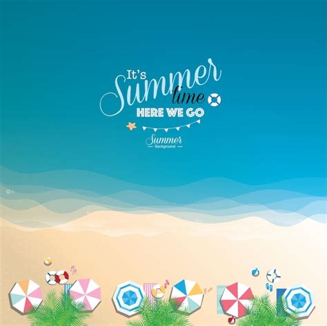 Premium Vector | Colorful summer beach vector background