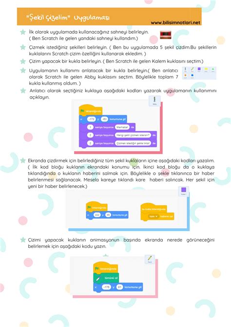 Scratch İle Kodlama Ders Çizelim Eğlenelim BİLİŞİM NOTLARI