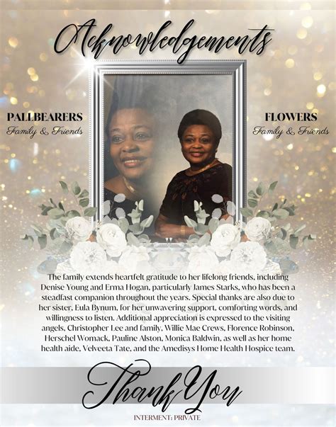 Acknowledgements Ruby Louise King Memorial Page