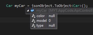 C Deserialize Json Using Toobject Method Results In Default