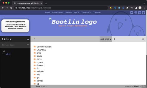 本地搭建 Bootlin elixir 查阅内核代码 barryX的技术笔记