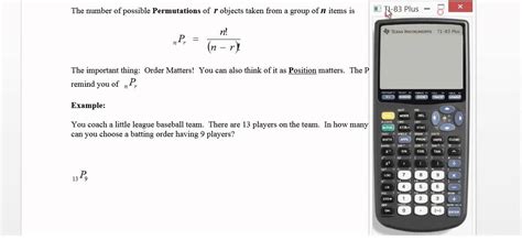 Permutations On TI 83 YouTube