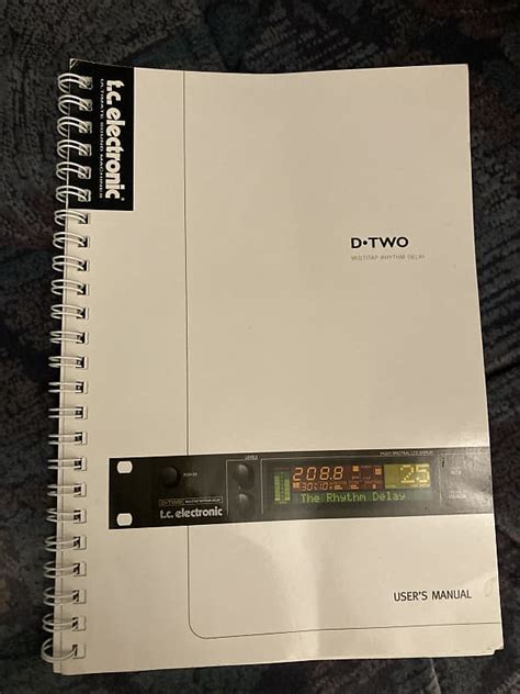 Tc Electronic D Two Original Owners Manual User Manual Reverb