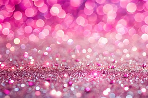 Abstract Pink Glitter Sparkle Confetti Background Or Invitation For
