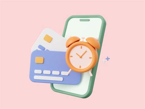 Premium PSD Smartphone Credit Card With Alarm Clock Notification Icon