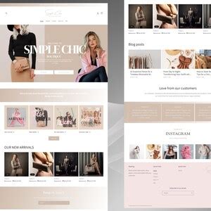 Shopify Theme Minimalist Website Template For Boutique Luxury