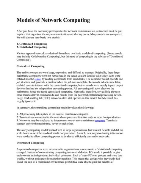 Models Of Network Computing Pdf