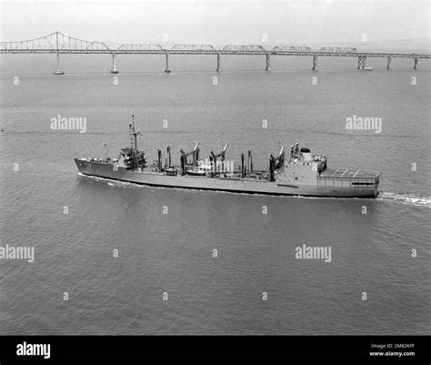 Aerial Port Beam View Of The Wichita Class Replenishment Oiler Uss