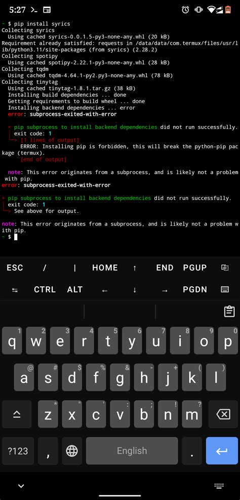 Installation Failed On Latest Python Termux Issue 28