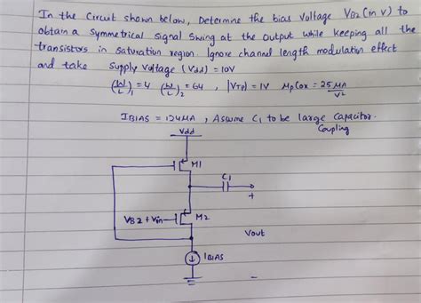 Solved In The Circuit Shown Below Determine The Bias Chegg