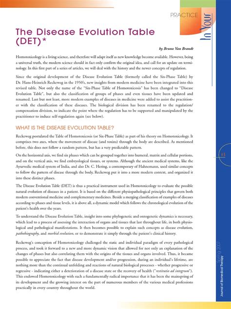 36 The Disease Evolution Table Det Pdf Homeopathy Pathology
