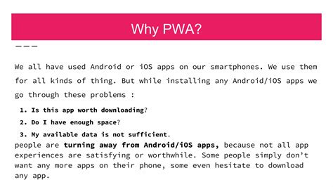 PWA Progressive Web App PPT