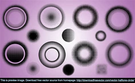Abstract Halftone Dots Design Elements