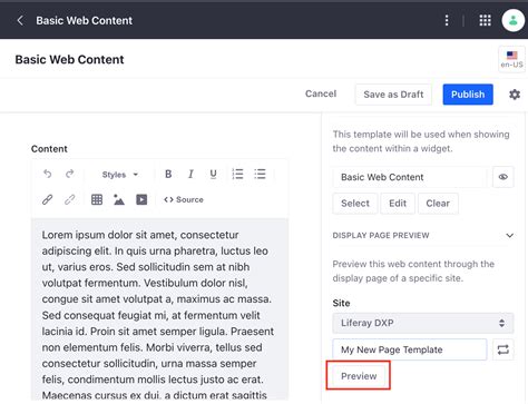 Previewing Web Content Articles Liferay Official Documentation