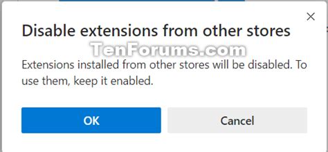 Enable Or Disable Allow Extensions From Other Stores In Microsoft Edge
