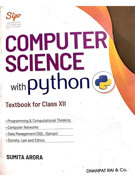 Computer Science With Python 12th Sumita Arora Pdf Pdf