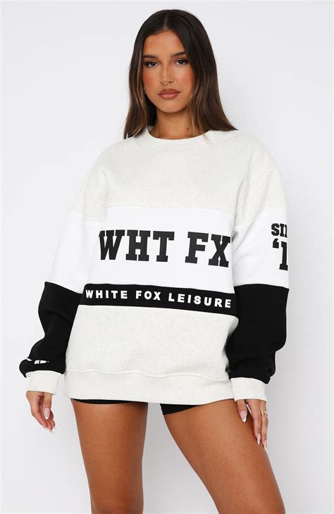 Latest And Greatest Oversized Sweater Grey Marleblack White Fox
