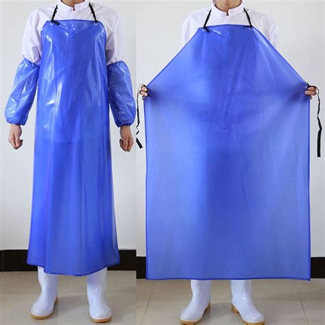 Pvc Apron Extra Long Waterproof Double Sided Oilproof Apron Aprons
