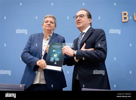Claudia Plattner And Alexander Dobrindt At The Federal Press Conference Presentation Of The Bsi