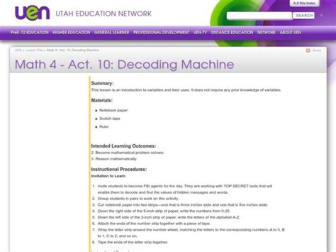 Decoding Machine Lesson Plan For 3rd 5th Grade Lesson Planet