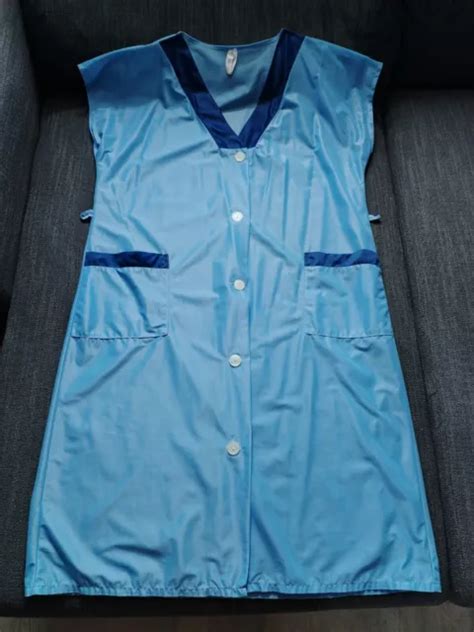 Ddr Kittel KittelschÜrze Nylon Dederon Schürze Hauskleid Apron Kittel