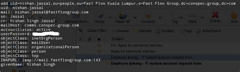 adding a user account in ldap conspec wiki