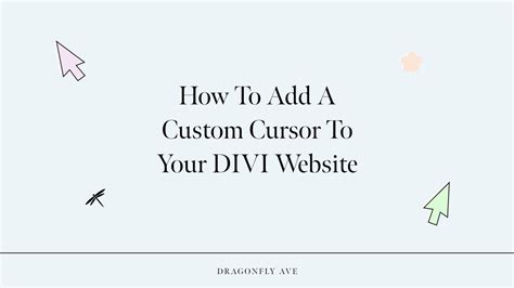 How To Add Custom Cursor To Divi Site With Css Easy Customcursor