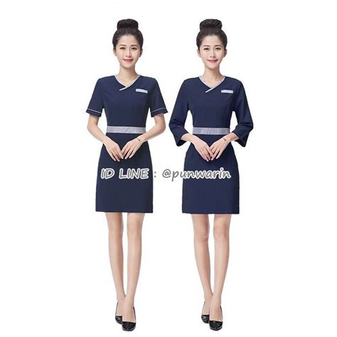 ชุดพนักงานนวดสปา ชุดพนักงานเสริมสวย ชุดทำงานคลีนิคความงาม Shopee Thailand