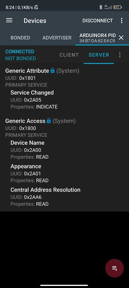Arduino Uno R4 Wifi Ble Only One Characteristic Of 3 Is Shown Uno R4 Wifi Arduino Forum