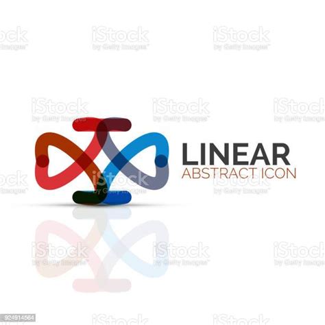 꽃 이나 별 최소한의 선형 아이콘 비즈니스 아이콘 디자인 추상적인 단추 또는 엠 블 럼에 대 한 얇은 선 형상 플랫 기호 추상화 0명에 대한 스톡 벡터 아트 및 기타 이미지