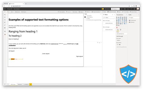 Shielded HTML Viewer For Power BI By Nova Silva