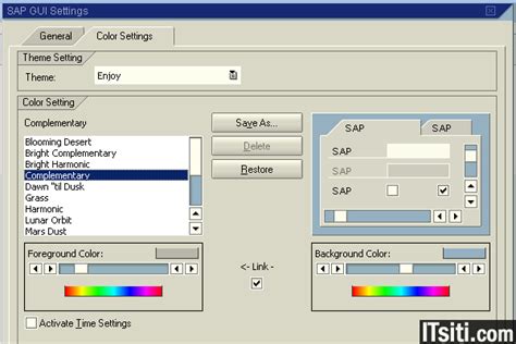 Change SAP GUI Colour Setting