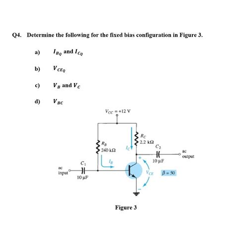 Solved Q Determine The Following For The Fixed Bias Chegg