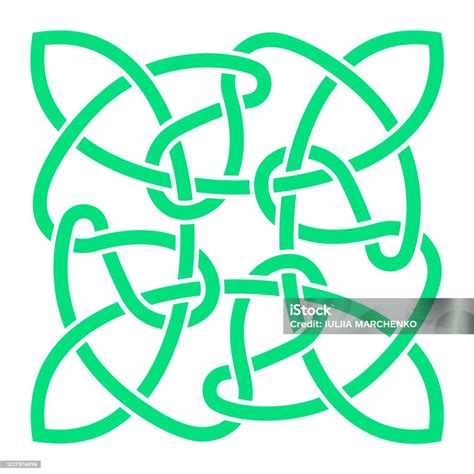 아일랜드 셀틱 토끼풀 매듭 아일랜드의 상징 전통적인 중세 프레임 패턴 일러스트 스칸디나비아 또는 셀틱 장식 격리 벡터 픽토그램 간단한 벡터 그림입니다 고대의에 대한 스톡