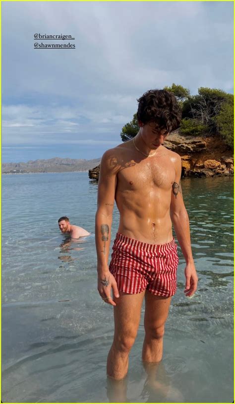 Photo Shawn Mendes Shirtless In Mallorca 03 Photo 4600415 Just Jared Entertainment News