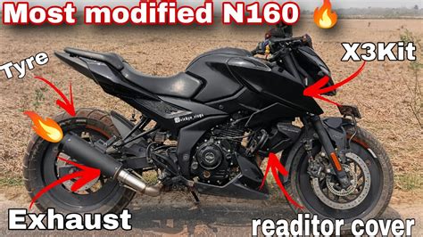Most Modified N160 🔥🔥 Fully Black Full Detail Video Pulsar N160 Modification ☠️ Youtube