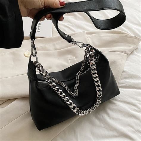 Купить Сумка кросс боди Sa Collection искусственная кожа металл черный в кредит в Алматы