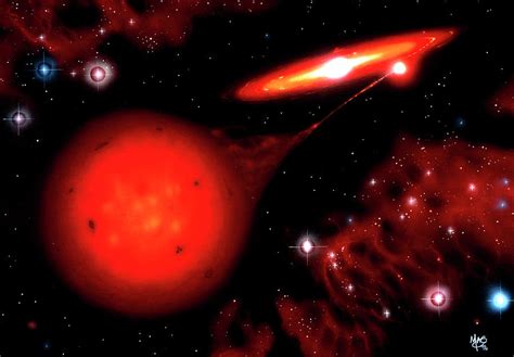 Artwork Of A Cataclysmic Variable Binary Star Photograph By Mark Garlick Science Photo Library