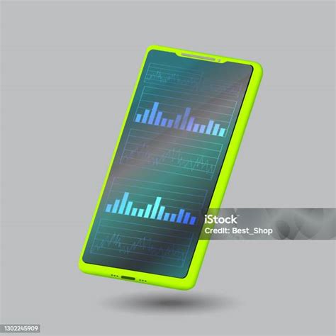 Layar Smartphone Dan Grafik Mockup Telepon Templat Untuk Infografis