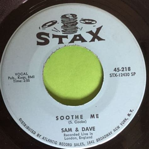 Northern Soul Sam And Dave Soothe Me Original Stax
